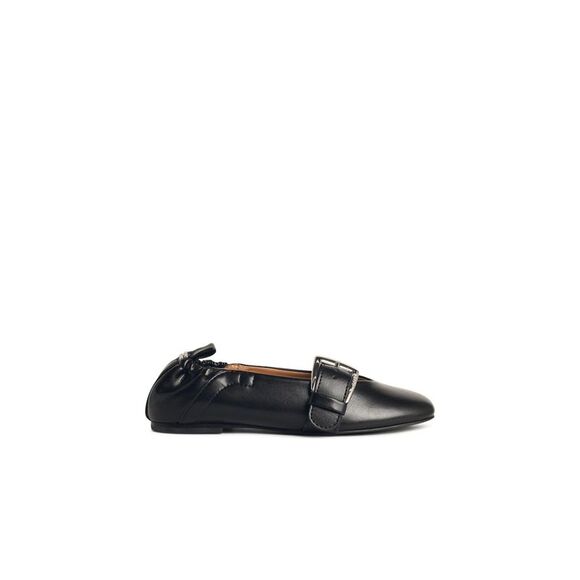 Ganni | Shoes | Ganni Ballet Flats With Strap And Buckle In Black ...